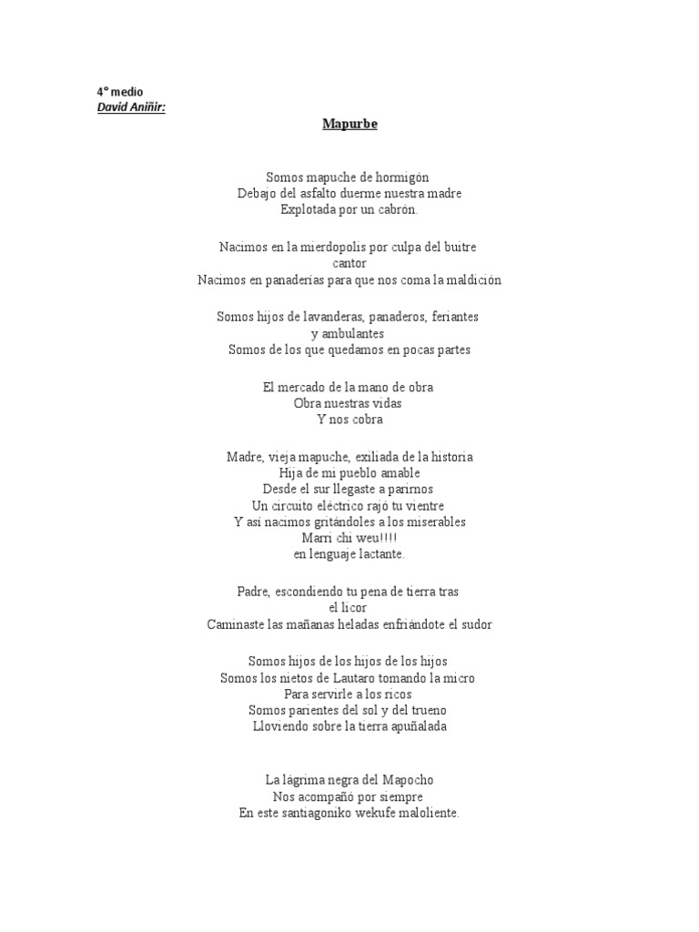 Poesía Mapuche: Voces y Memorias | PDF
