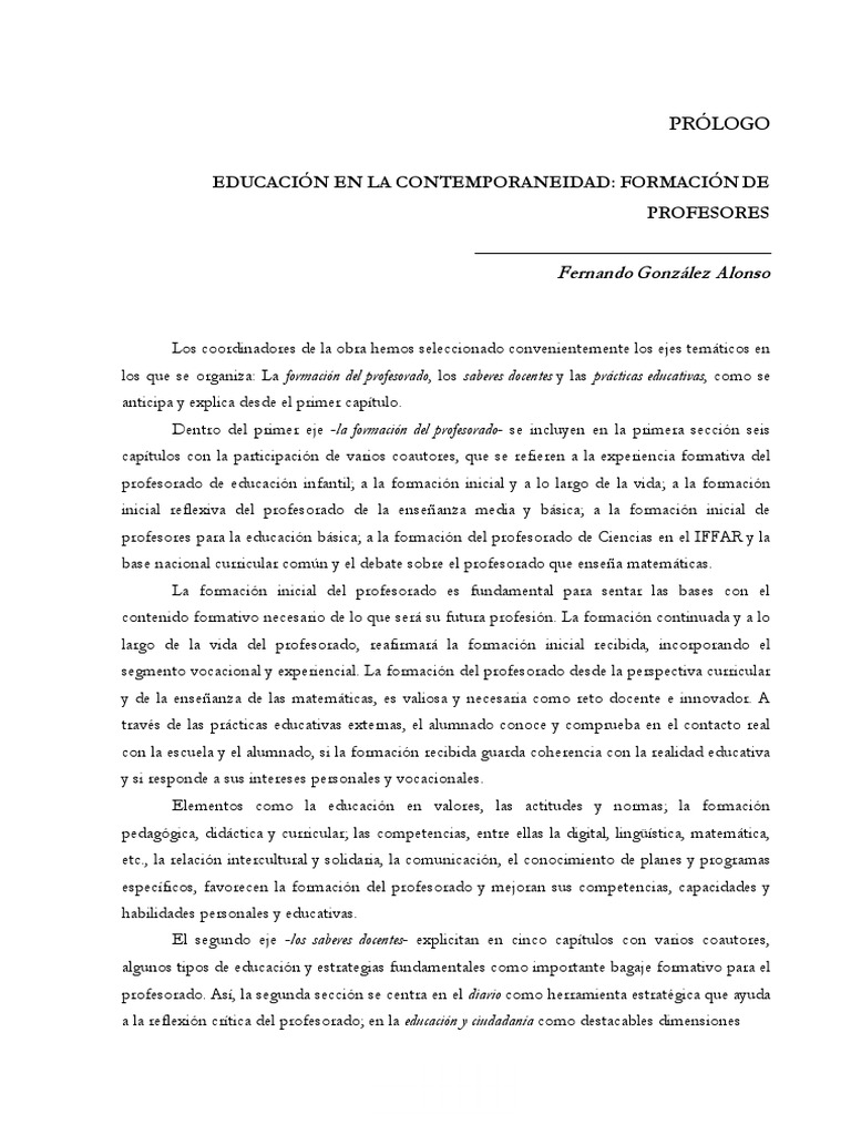 Educacion Contemporanea | PDF | Maestros | Educacion Docente