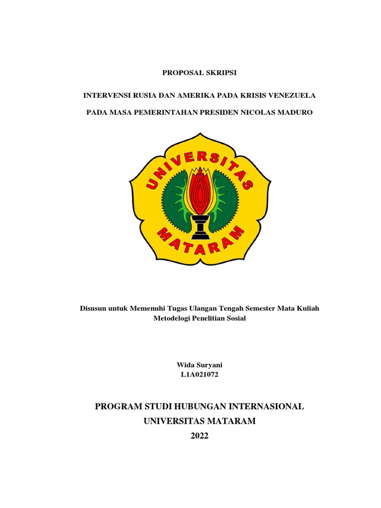 Wida Suryani - L1A021072 - Proposal Skripsi UTS MPS | PDF | Ilmu Sosial