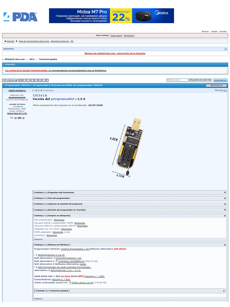 Programador CH341A | PDF | Bios | Hardware de la computadora