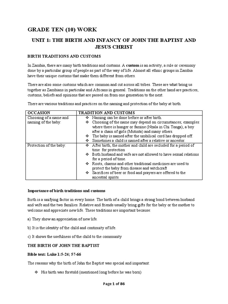 Grade 10 Religious Education Overview | PDF | Baptism | Jesus