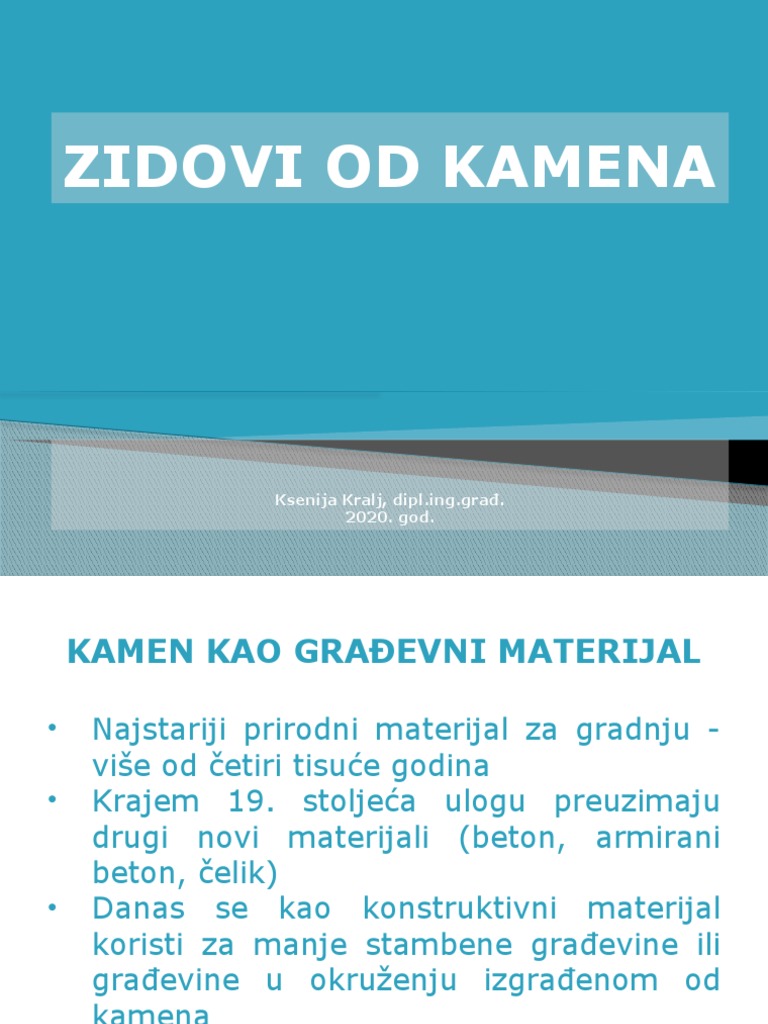 1 ZIDOVI OD KAMENA - PPSX | PDF
