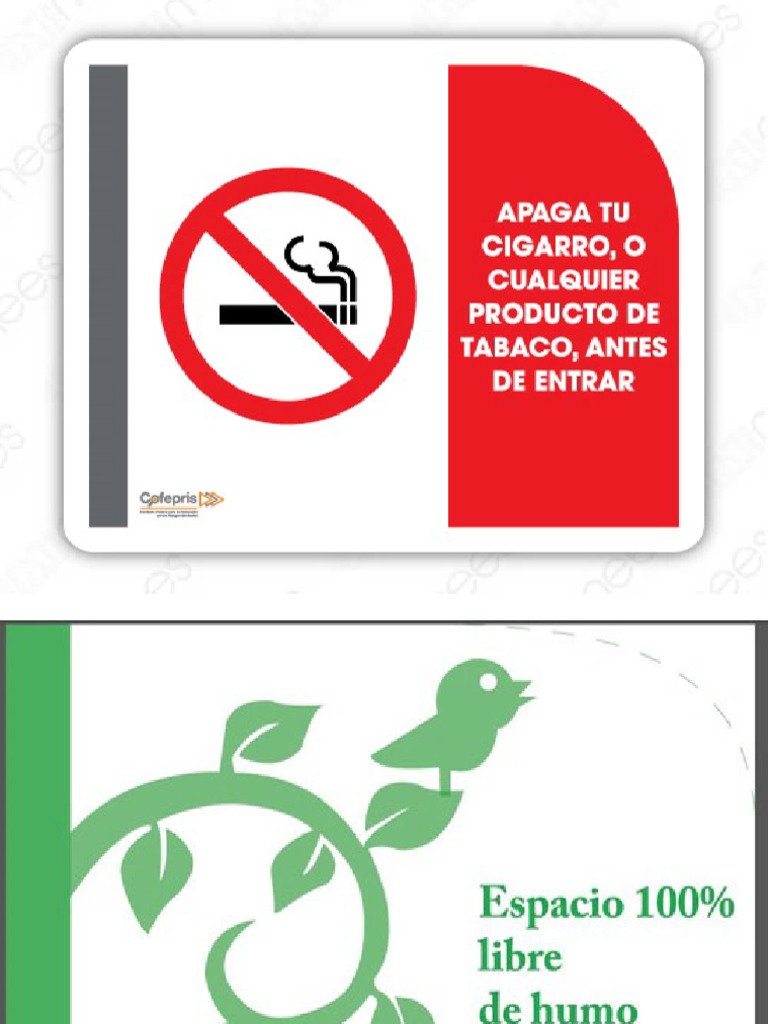 Señaletica COFEPRIS tabaco | PDF
