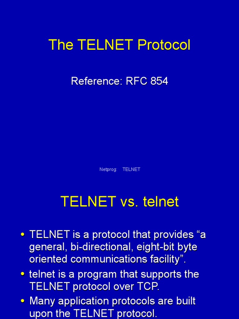 Telnet | PDF