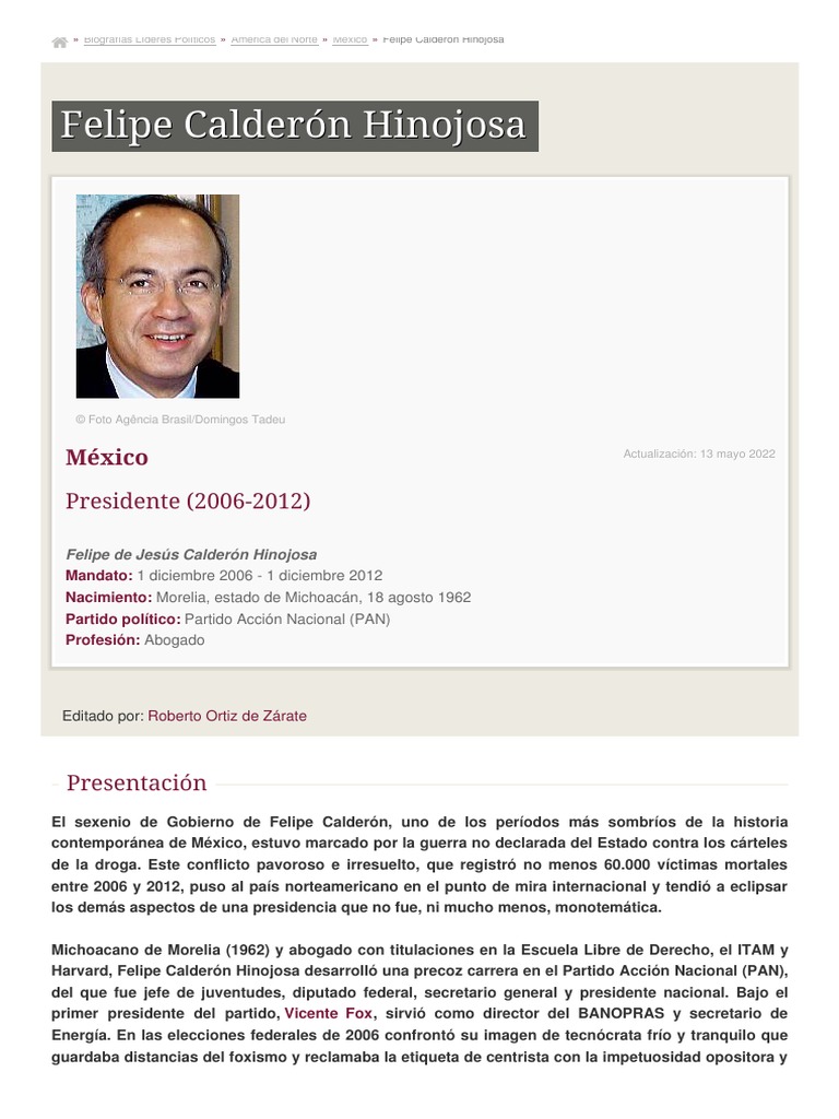 Felipe Calderon | PDF | Partido Revolucionario Institucional | México