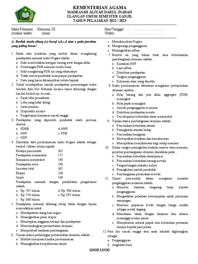 Pas Eko 11 Ganjil 22 | PDF