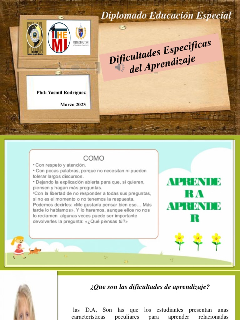 Dificultades Especificas de Aprendizaje | PDF | Aprendizaje | Espectro autista