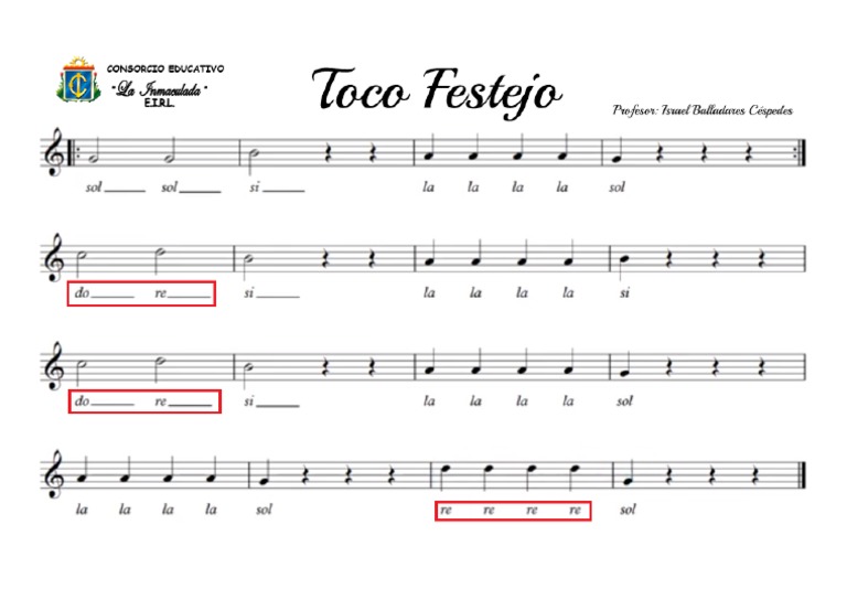 PARTITURA TOCO FESTEJO.pdf | PDF