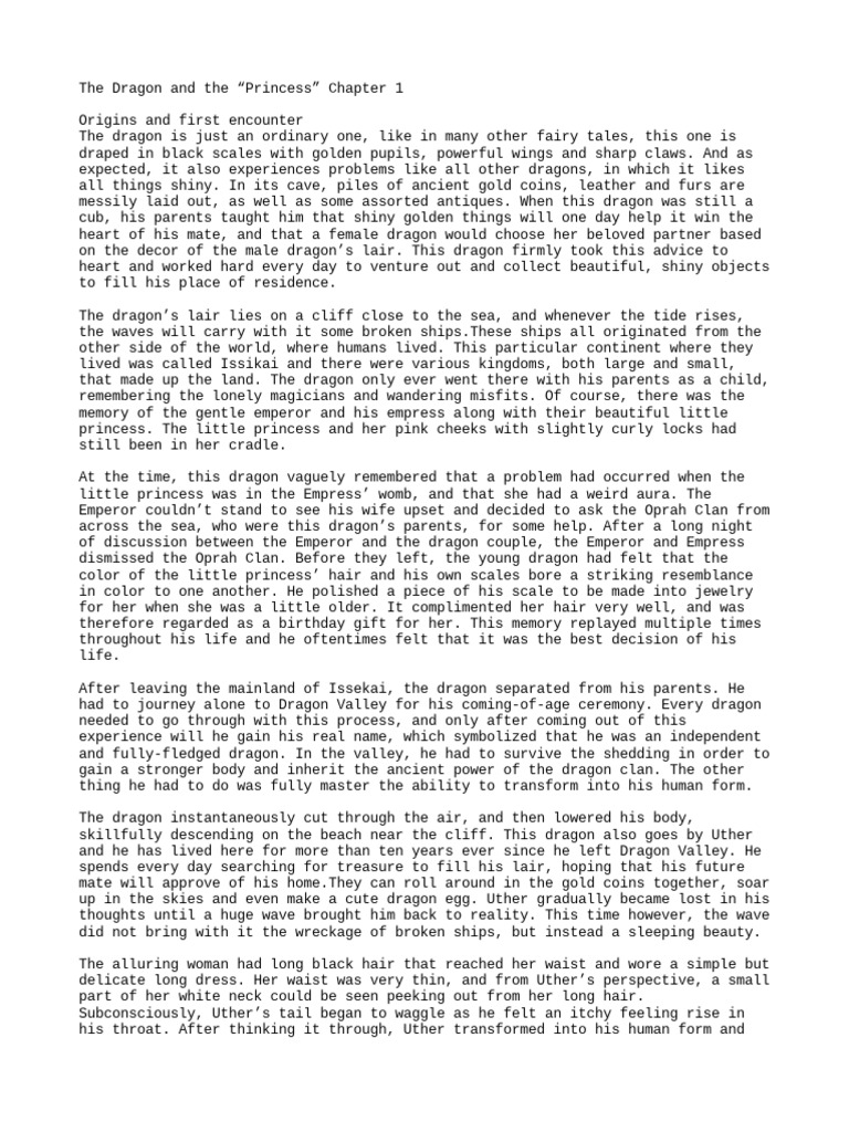 The Dragon and The Princess | PDF | Dragon