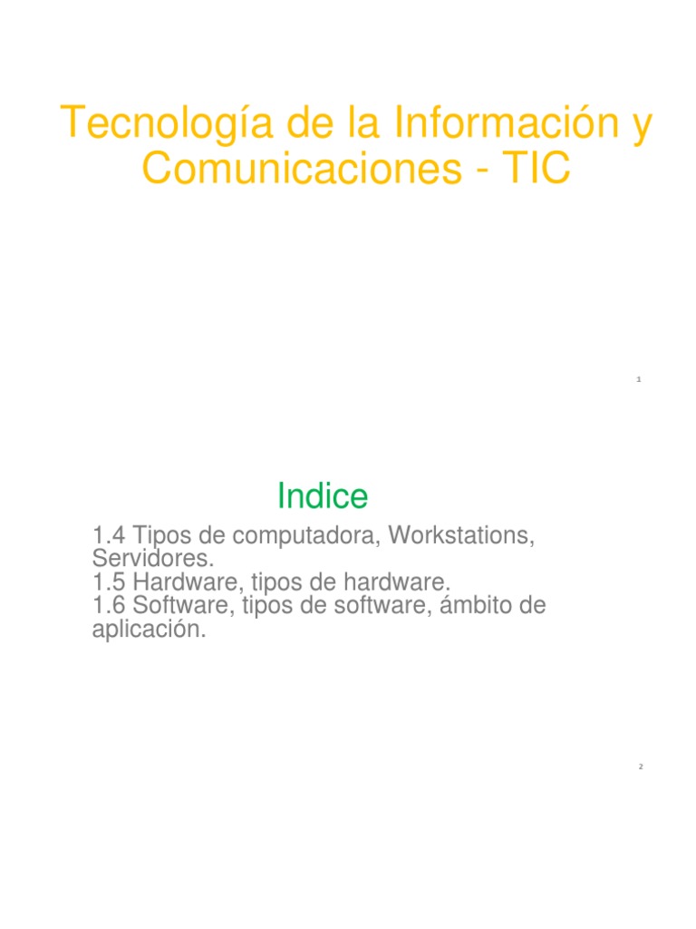 Tecnología de la Información y Comunicaciones - Una introducción a los tipos de computadoras ...
