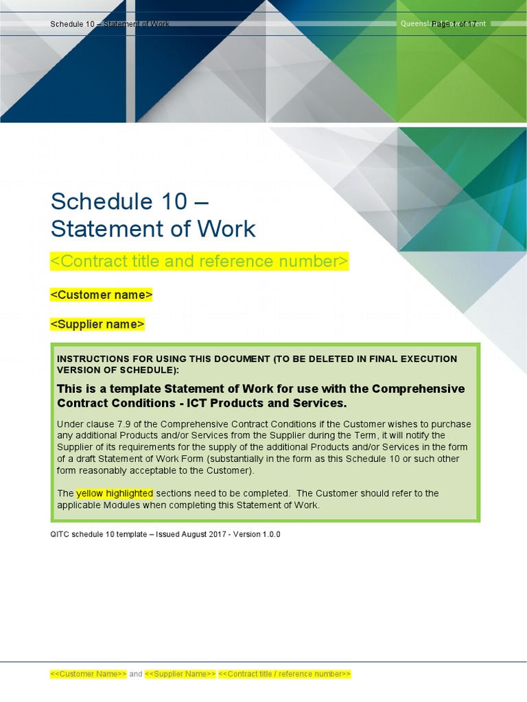 Schedule 10 Statement of Work | PDF | License | Signature