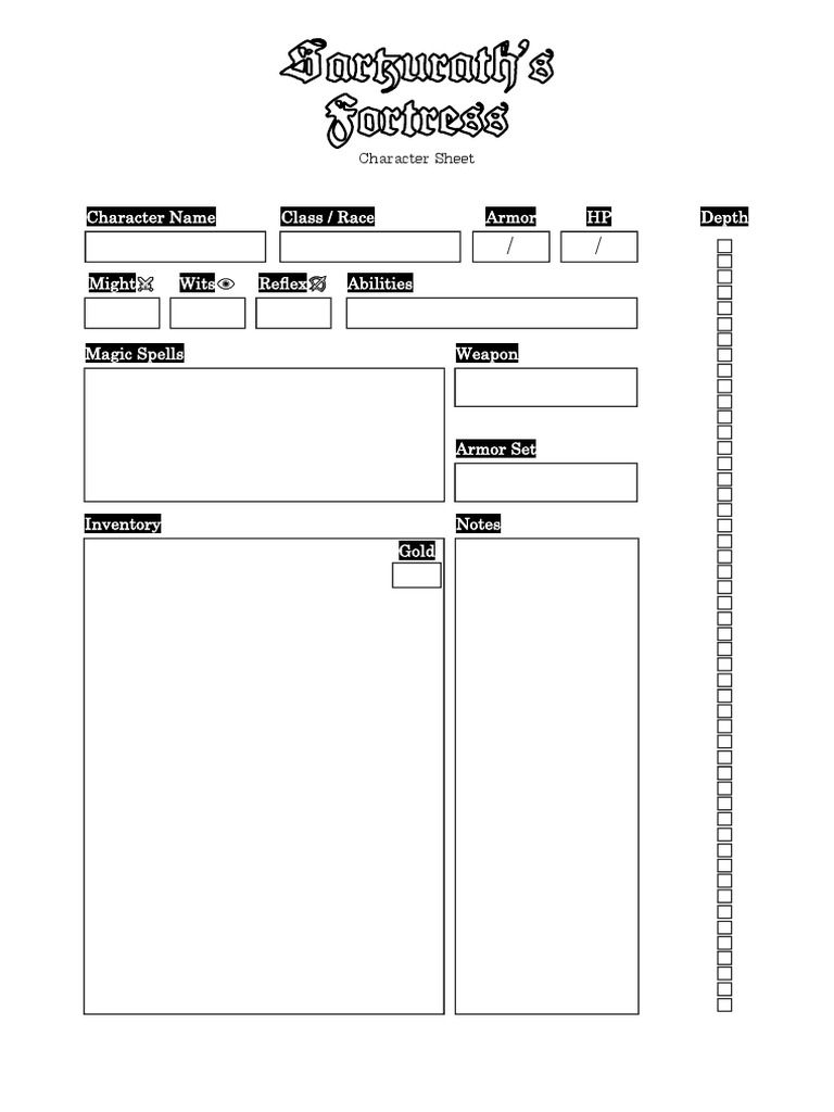 Character Sheet PDF | PDF