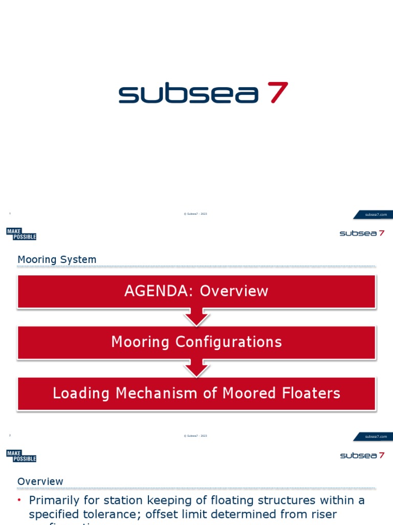 Mooring Analysis | PDF | Force | Anchor