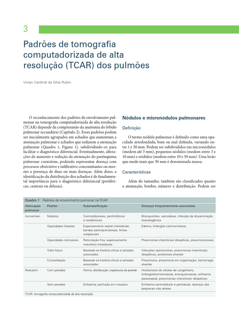 Padrões de TCAR nos pulmões | PDF