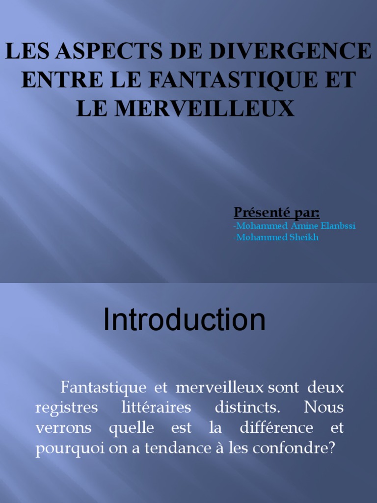 Différences entre fantastique et merveilleux | PDF | Fées