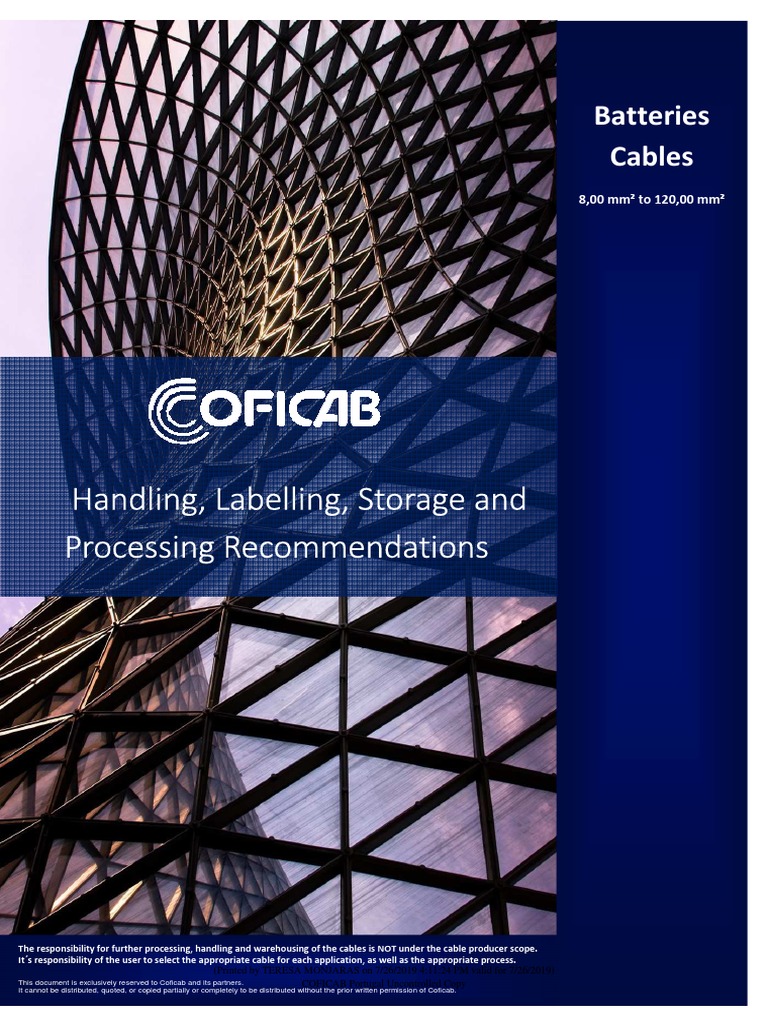 10.42.01.03-05 - Handling Labelling Storage and Processing Recommendations - Batteries Cables 8 ...