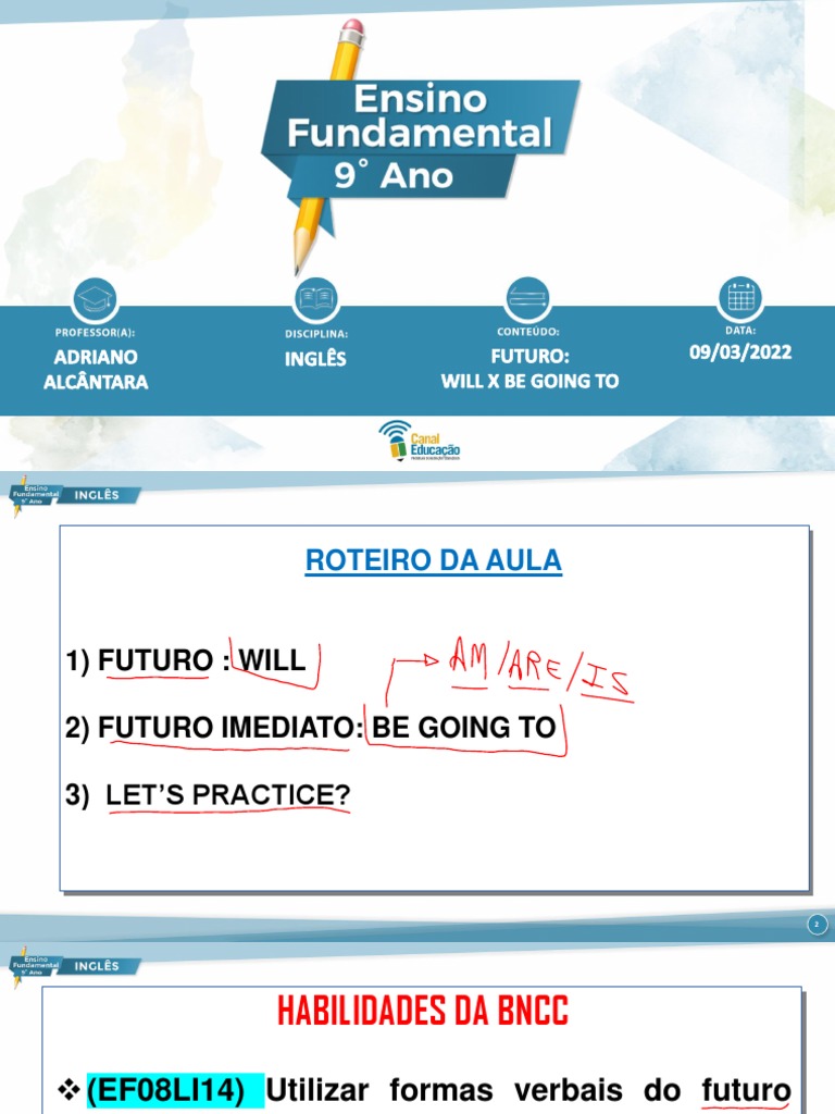 Futuro - Will X Be Going To | PDF | Linguística | Gramática