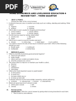 1st QUARTER GRADE 4 HELE EXAMINATION 2021 2022 | PDF | Clothing | Sewing