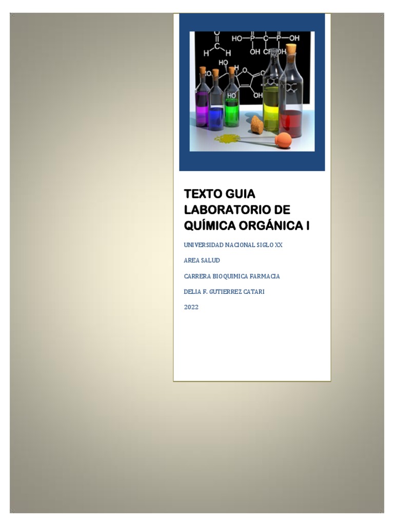 Guia Lab Quimica Organica PDF | PDF | Agua | Quemar