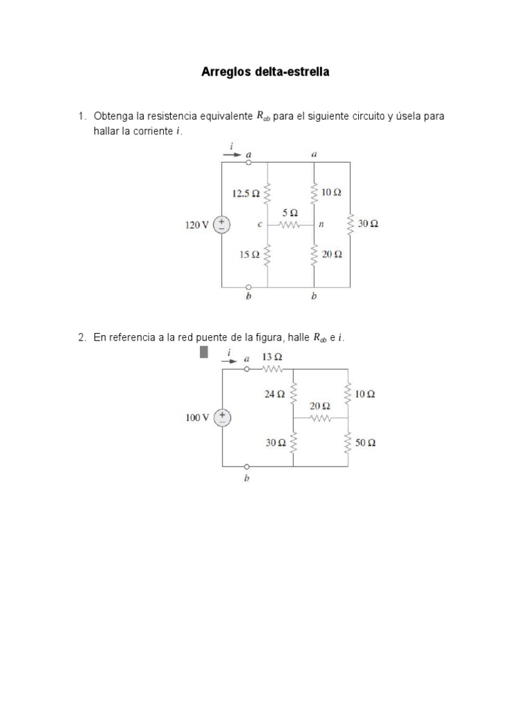 Delta-Estrella - Ejercicios | PDF