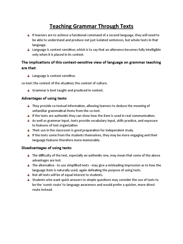 Teaching Grammar with Texts and Stories | PDF | Career & Growth ...