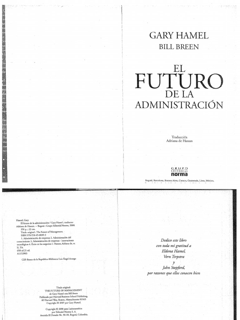 El Futuro de La Administracion Gary Hame PDF | PDF | Paradigma | Business