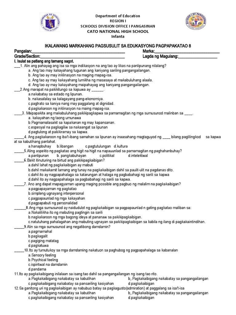 ESP 8 2nd Quarter | PDF
