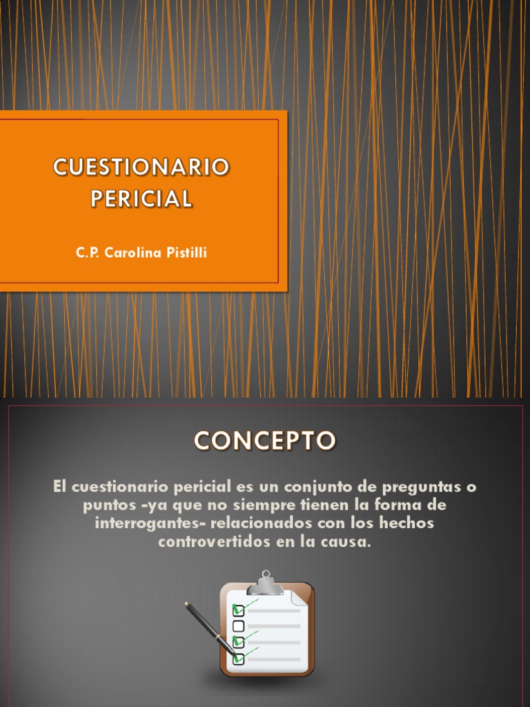 6 - Cuestionario Pericial PDF | PDF | Testigo experto | Cuestionario