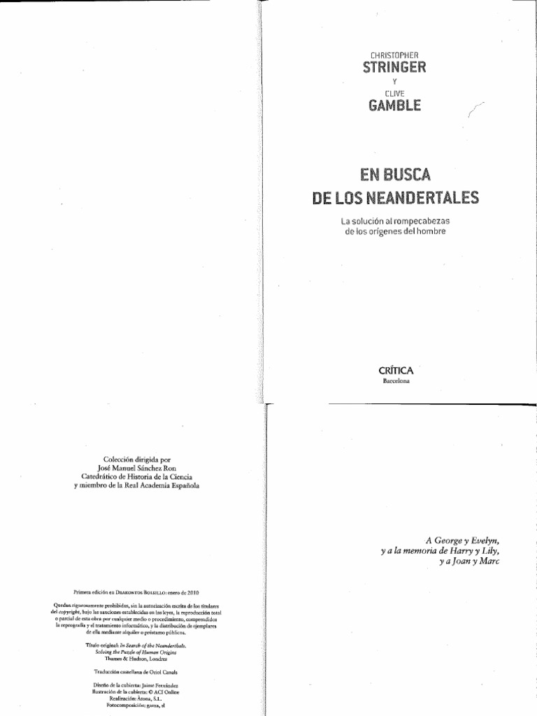 EN BUSCA DE LOS NEANDERTALES Chris Stringer | PDF