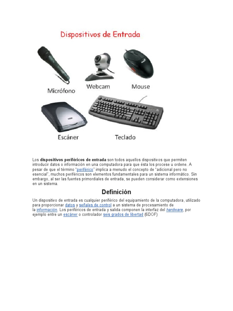 Dispositivos de Entrada | PDF