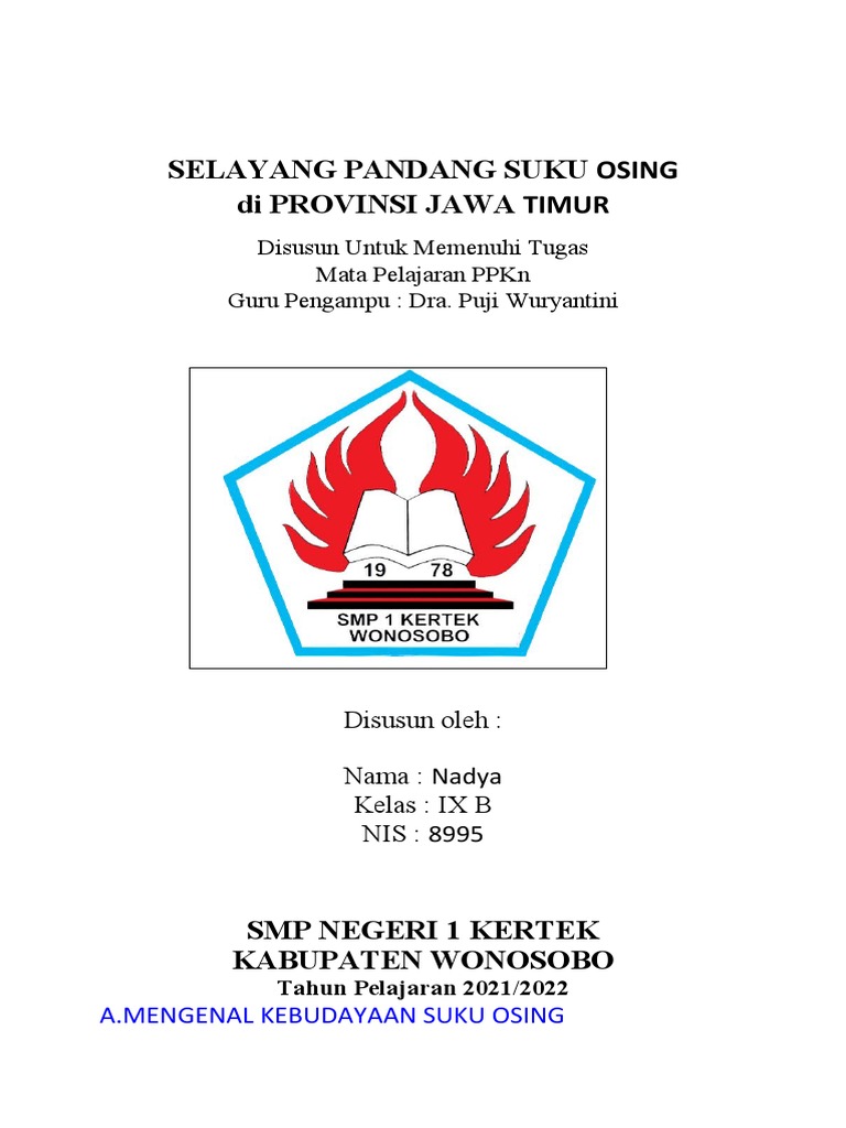 Mengenal Suku Osing di Banyuwangi | PDF