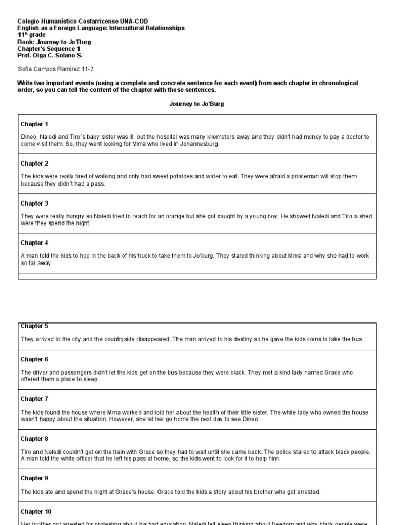 Journey To Jo Burg | PDF