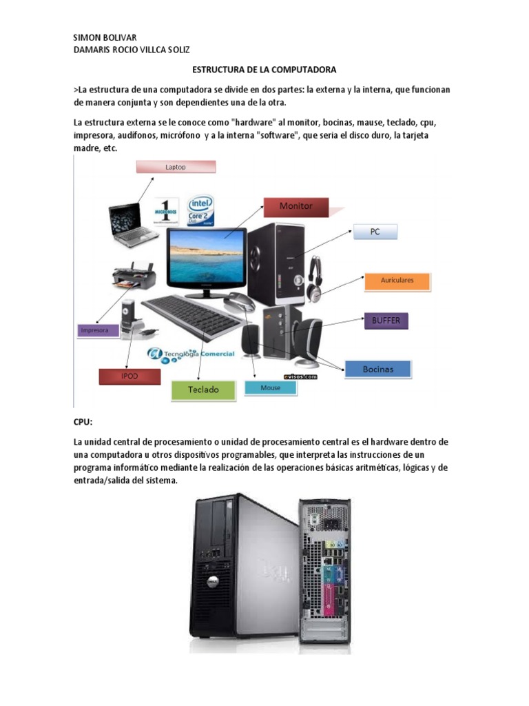 Estructura de La Computadora | PDF | Hardware de la computadora ...