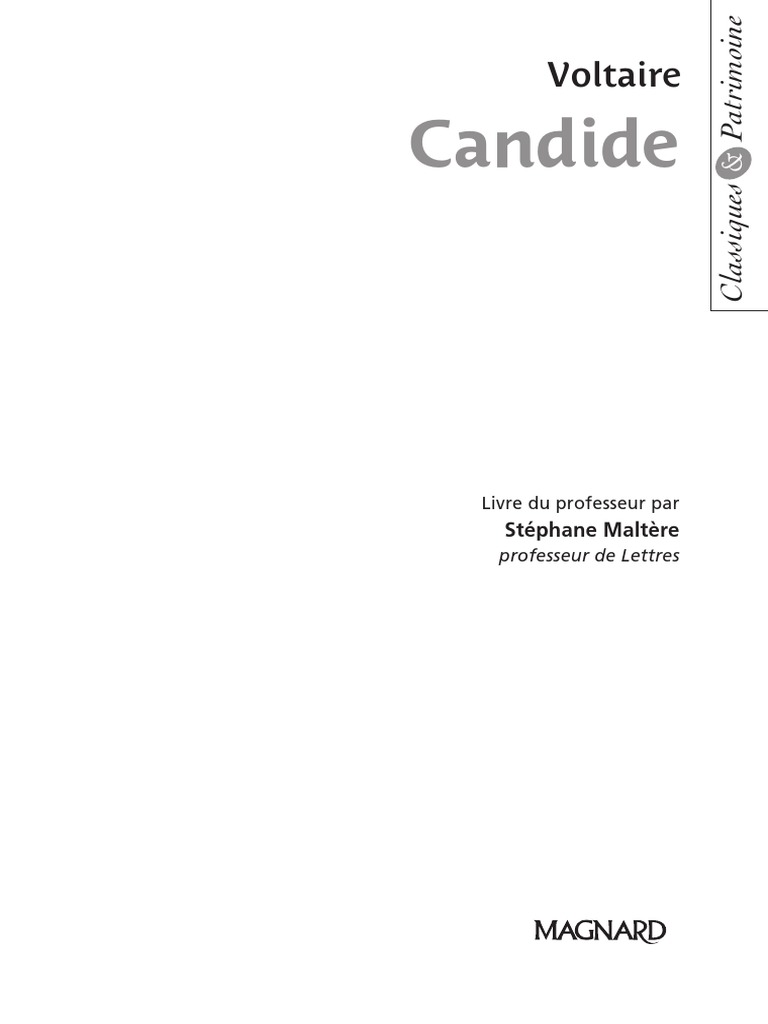 LDP Candide PDF | PDF | Candide | Jardin d'Eden