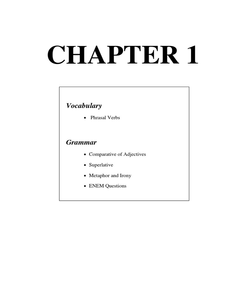 Chapter 1 - 3º Ano | PDF | Adverb | Syntax