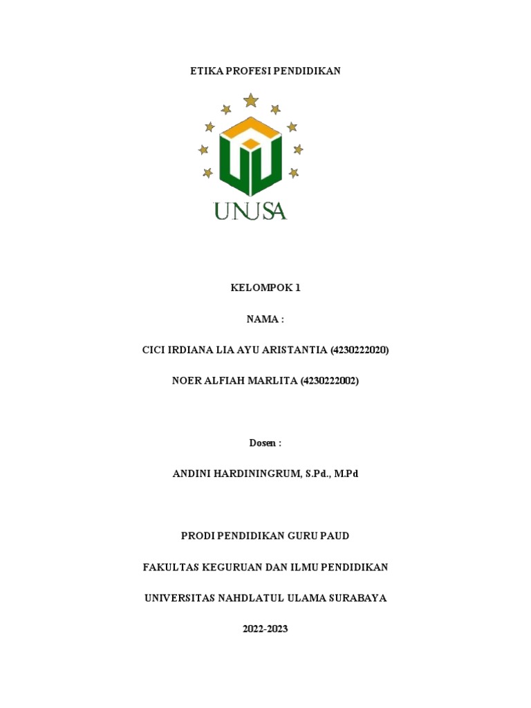 Makalah Etika Profesi Pendidikan | PDF