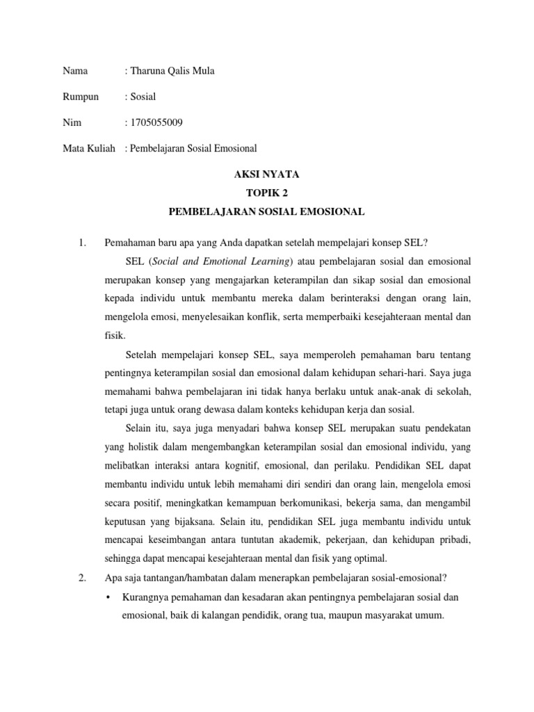 Aksi Nyata Topik 2 PSE | PDF