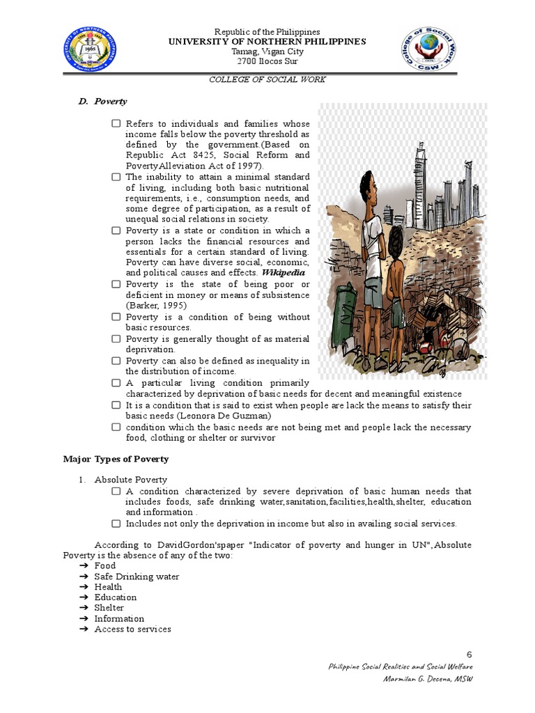 SW 103 2nd Topic PDF | PDF | Poverty | Poverty & Homelessness