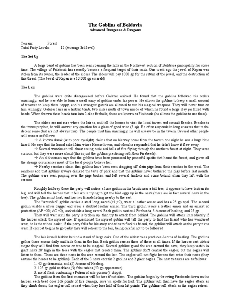 LVL 3 - Goblin - Adventure | PDF | Door
