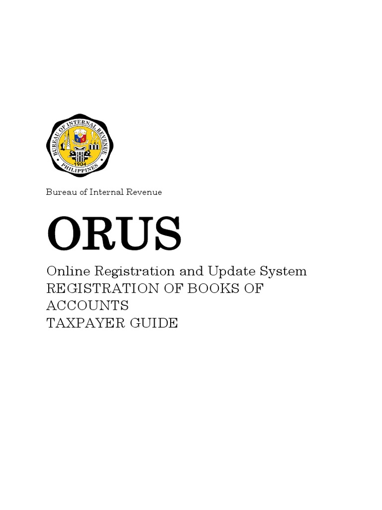 ORUS Online Registration Guide for Taxpayers | PDF | Password | Login