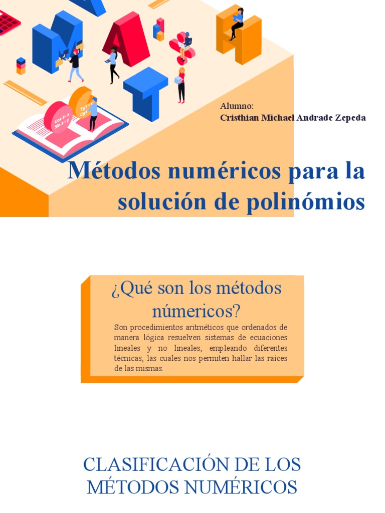 Métodos Numéricos - Exposición | PDF | Análisis numérico | Ecuaciones