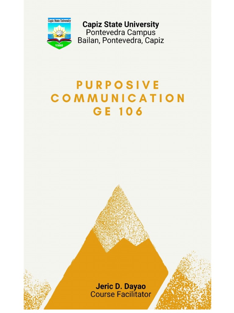 Module 2 PURPOSIVE COMMUNICATION | PDF | Communication | Cognitive Science