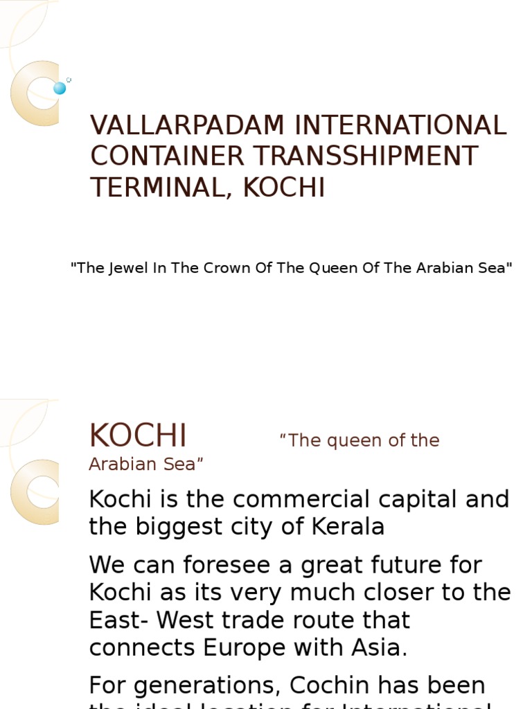 Vallarpadam International Container Transhipment Terminal | PDF ...