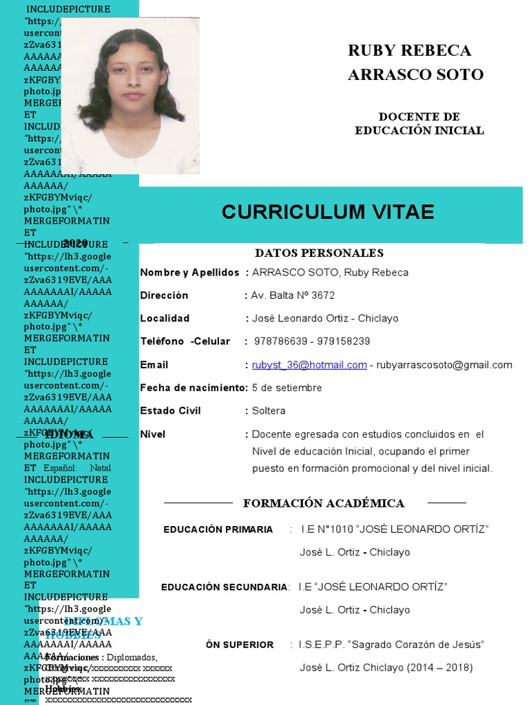 Curriculum Vitae - Nicol 2023 | PDF | Etapas educativas