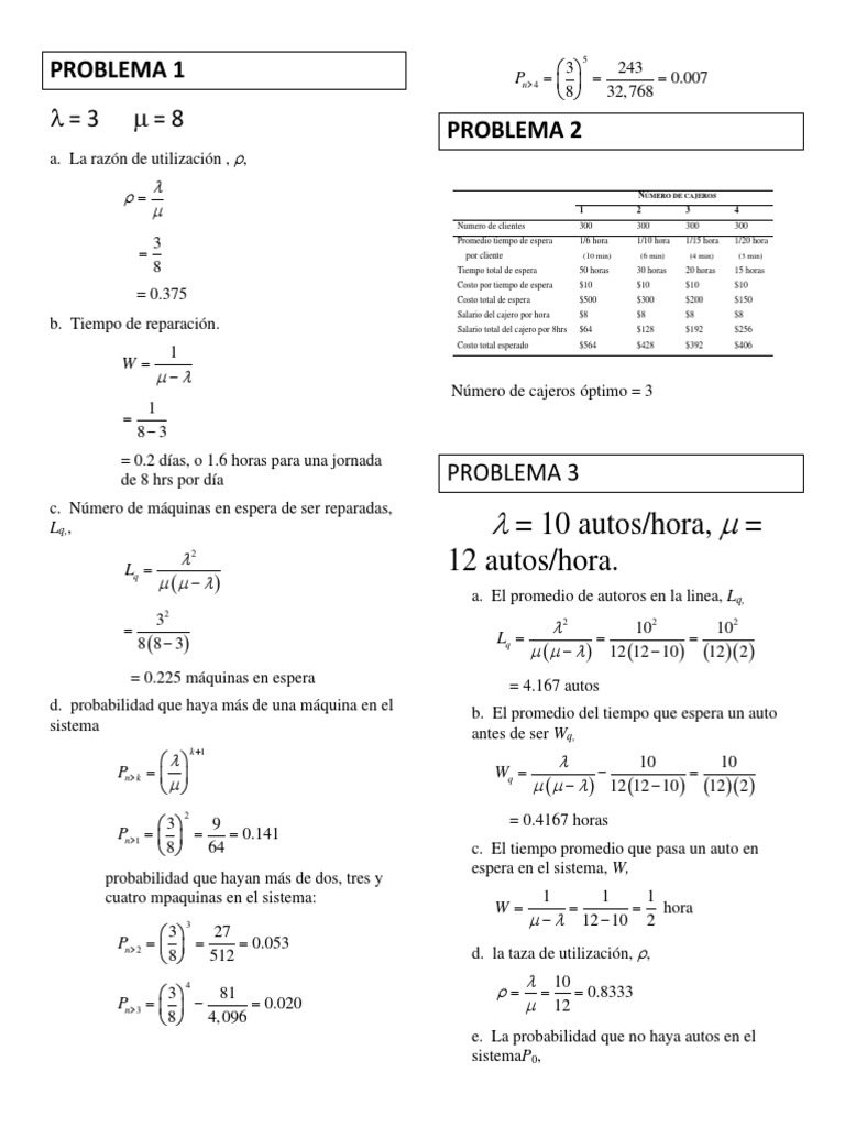 Solucion Practica de Colas | PDF