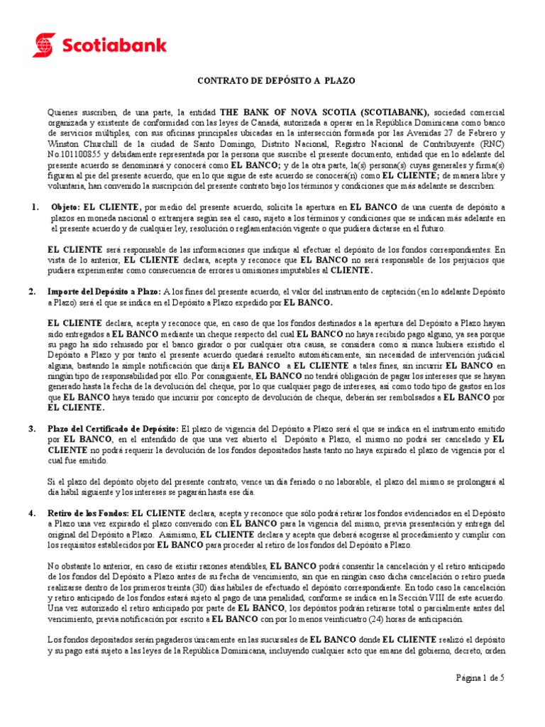 Contrato CD | PDF | Bancos | Cheque