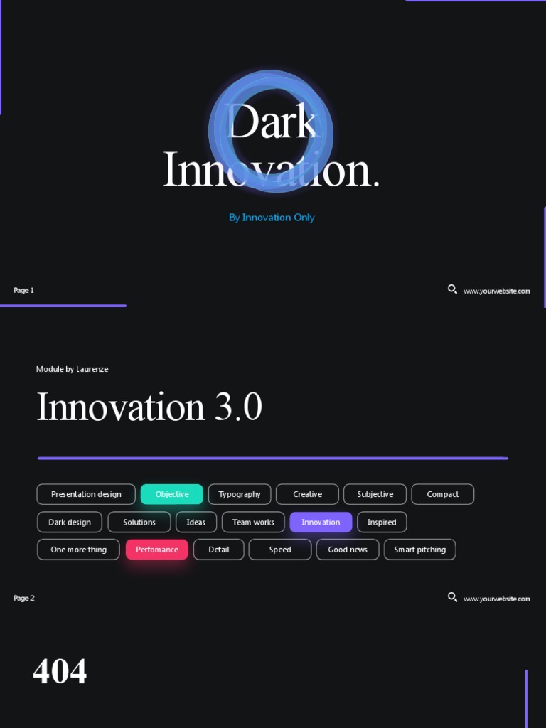 Dark Innovation Presentation Freebies | PDF | Computing | Software