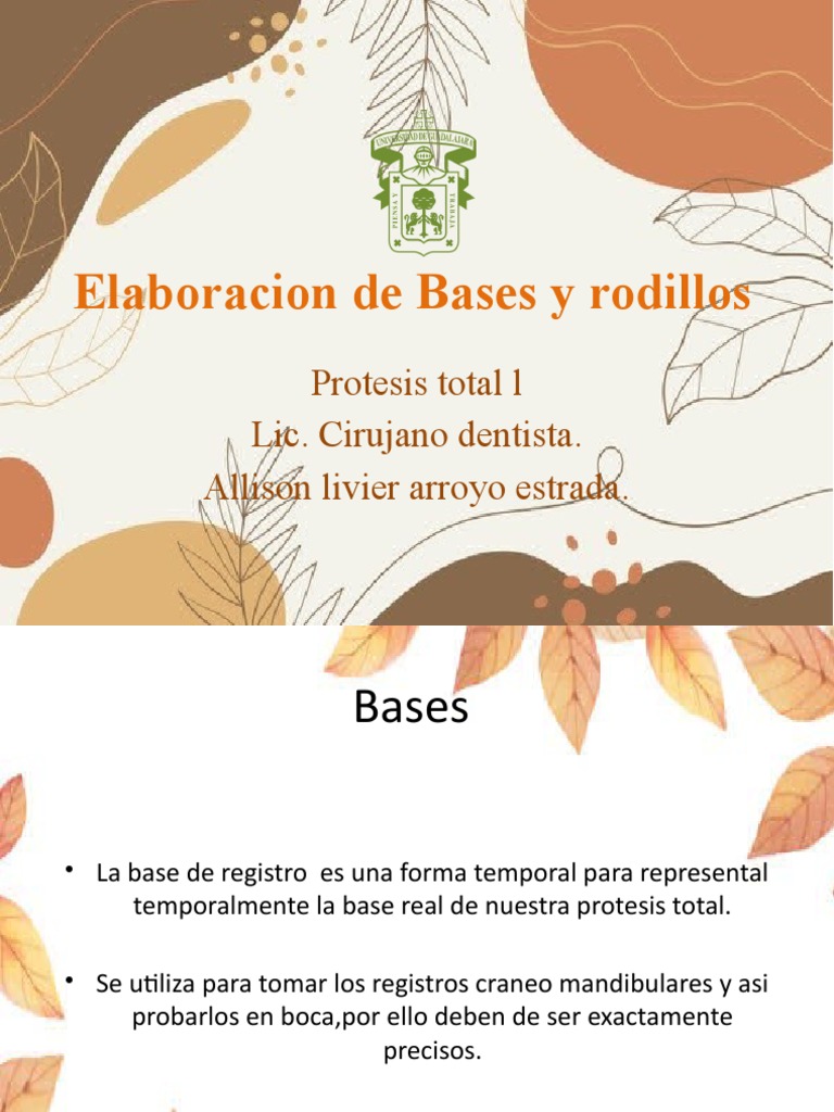 Elaboracion de Bases y Rodillos | PDF