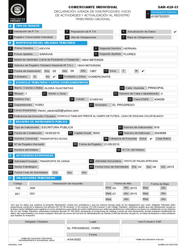 SAR 410 CI Editable | PDF