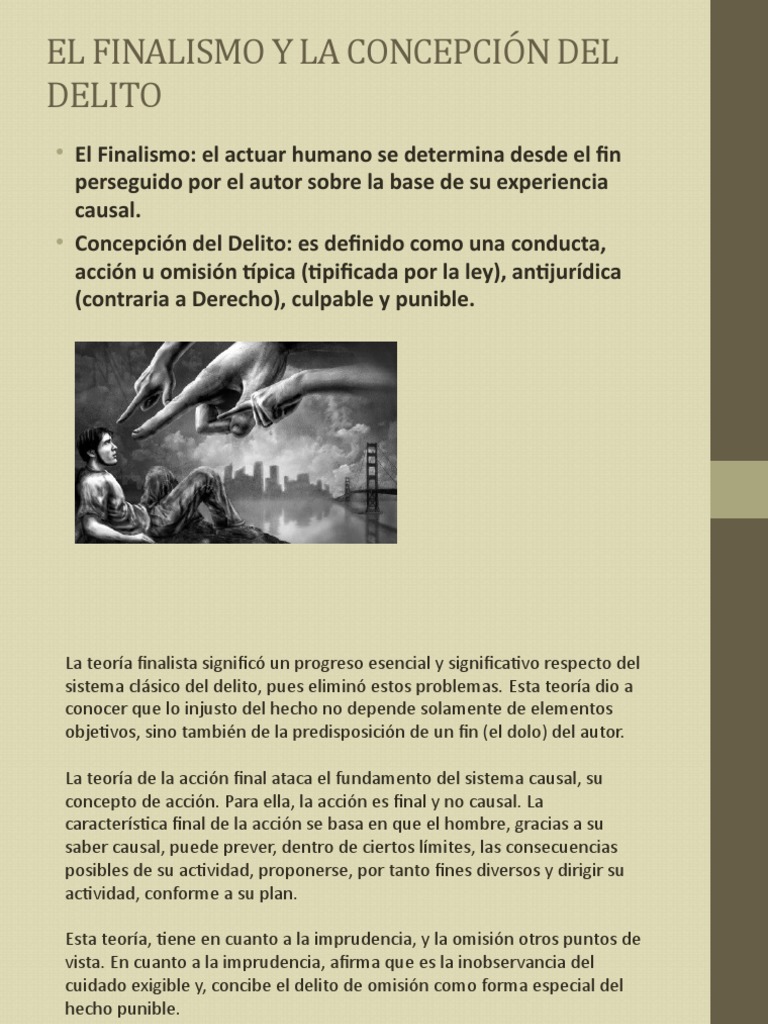 El Finalismo y La Concepción Del Delito | PDF